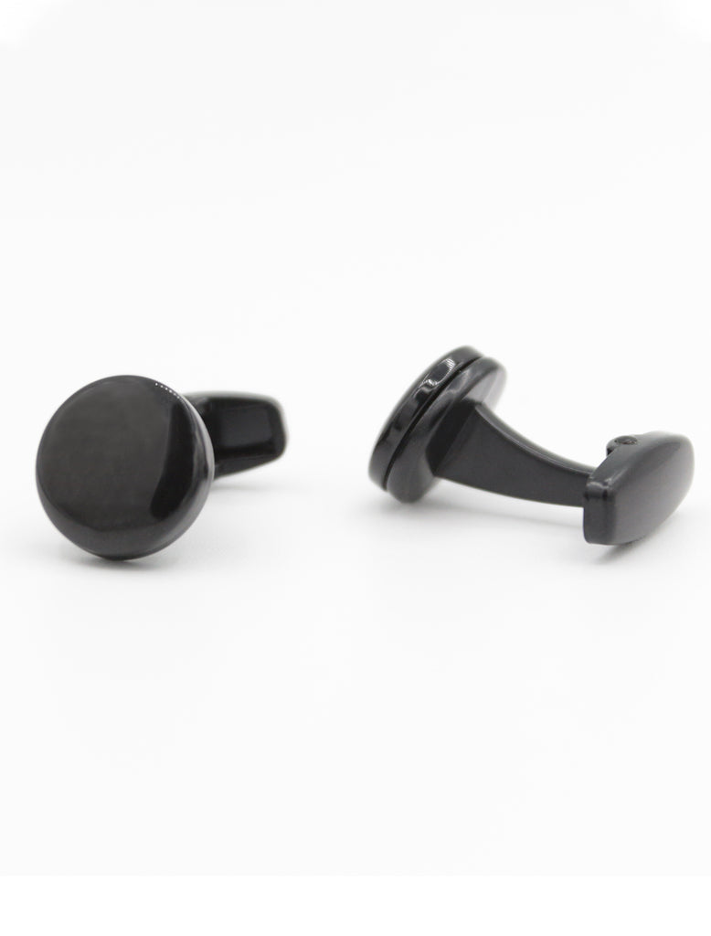 BLACK ROUND CUFFLINKS – Ismail Farid Pakistan