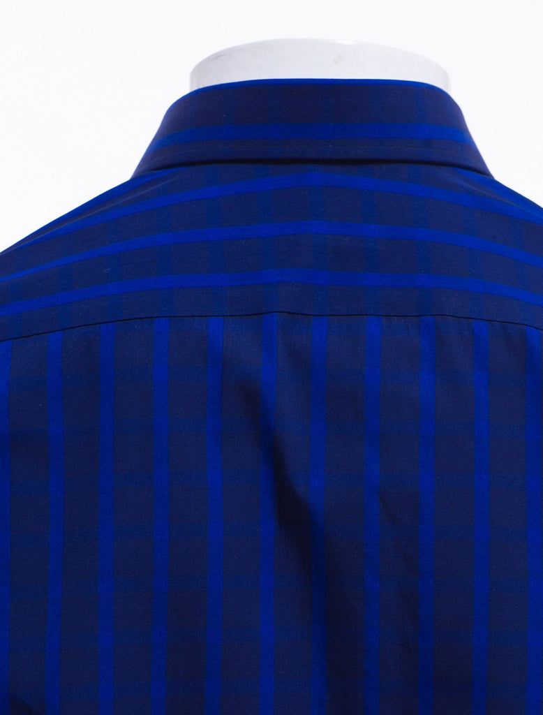 Navy and royal blue checkered shirt – Ismail Farid Pakistan