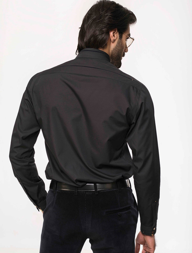 BLACK RIVET DETAILED SHIRT – Ismail Farid Pakistan