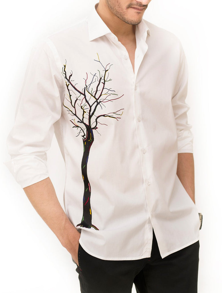 WHITE TREE CRAFTED SHIRT – Ismail Farid