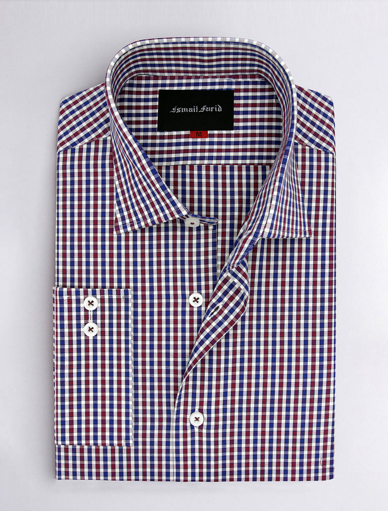 Red and Blue check shirt – Ismail Farid Pakistan