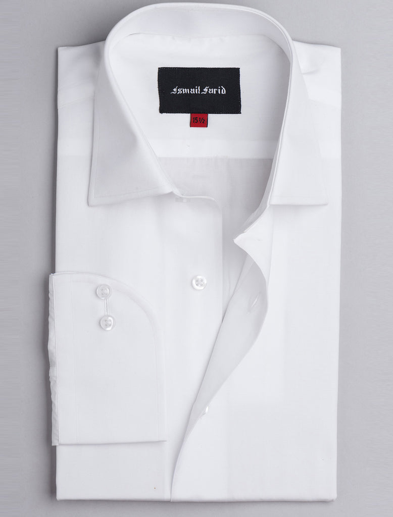 WHITE BUSINESS FORMAL CLASSIC COLLAR SHIRT – Ismail Farid