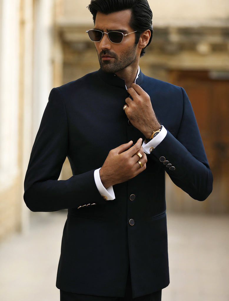 BLUE PRINCE COAT – Ismail Farid