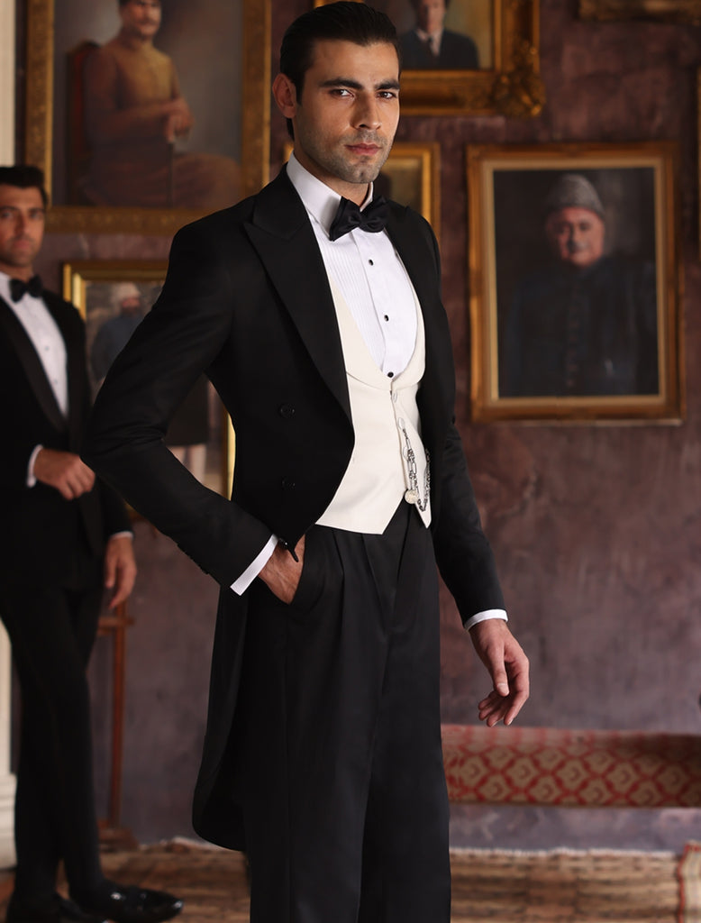 BLACK TAIL COAT TUXEDO SUIT – Ismail Farid